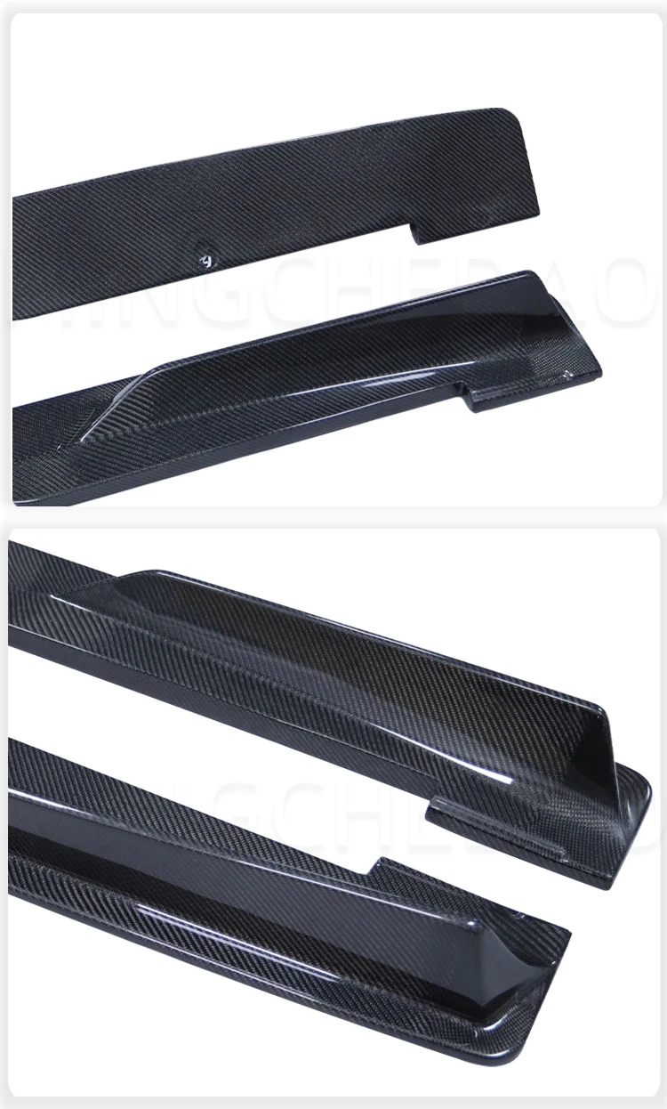 Carbon Fiber Body Kit Front Splitter Rear Diffuser Hood Sides Skirt ...