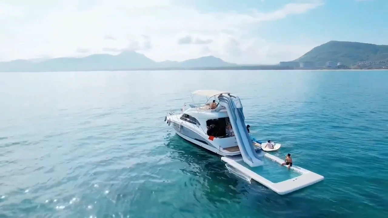 Durable Drop Stitch Portable Floating Ocean Sea Swimming Yacht Pool ...