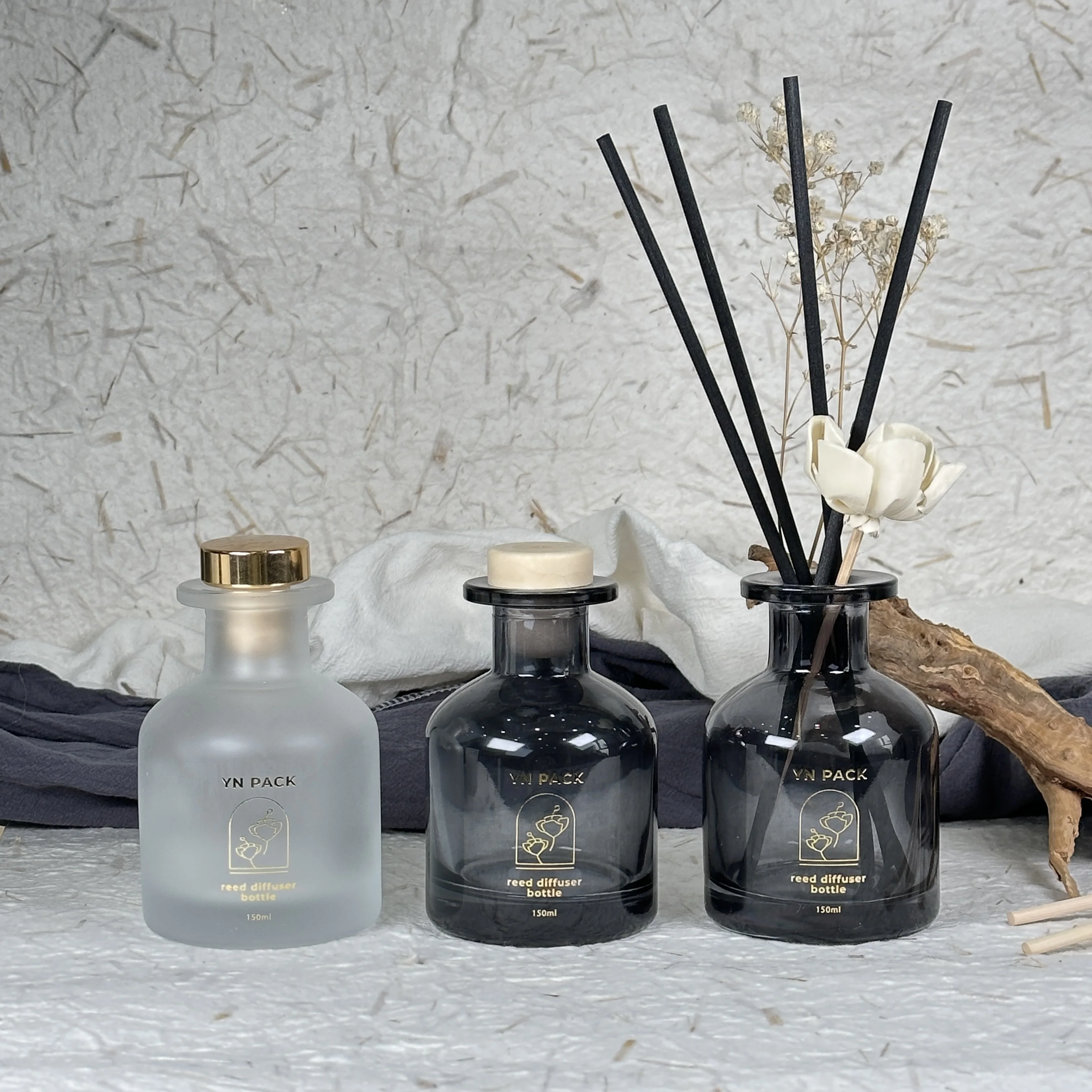 Customizable Reed Diffuser Bottle 100ml 120ml 200ml Glass Reed Diffuser ...