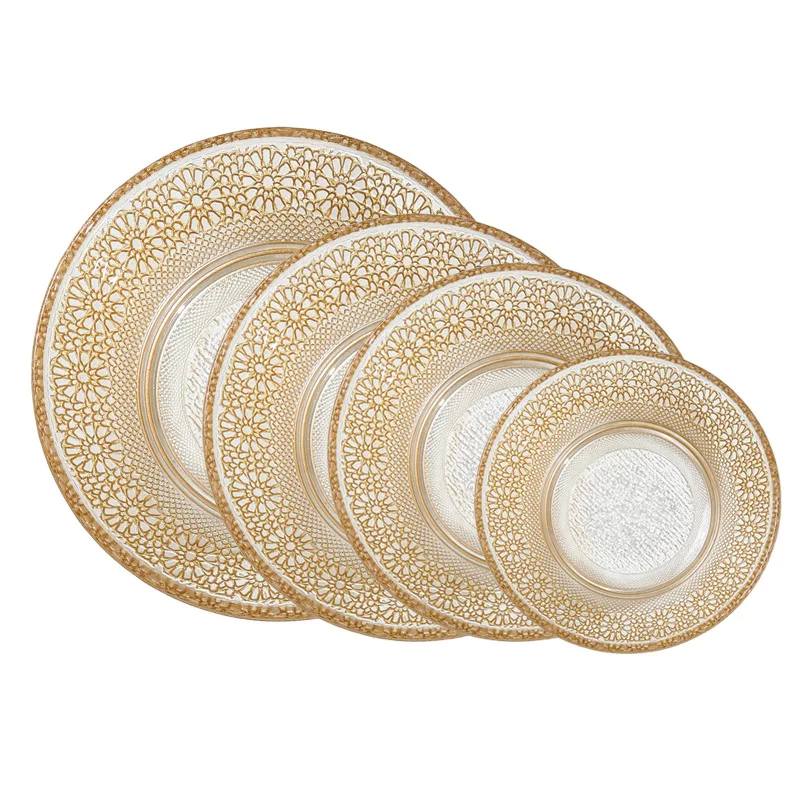 European Design Glass Charger Plates Reusable Charger Plates with ...