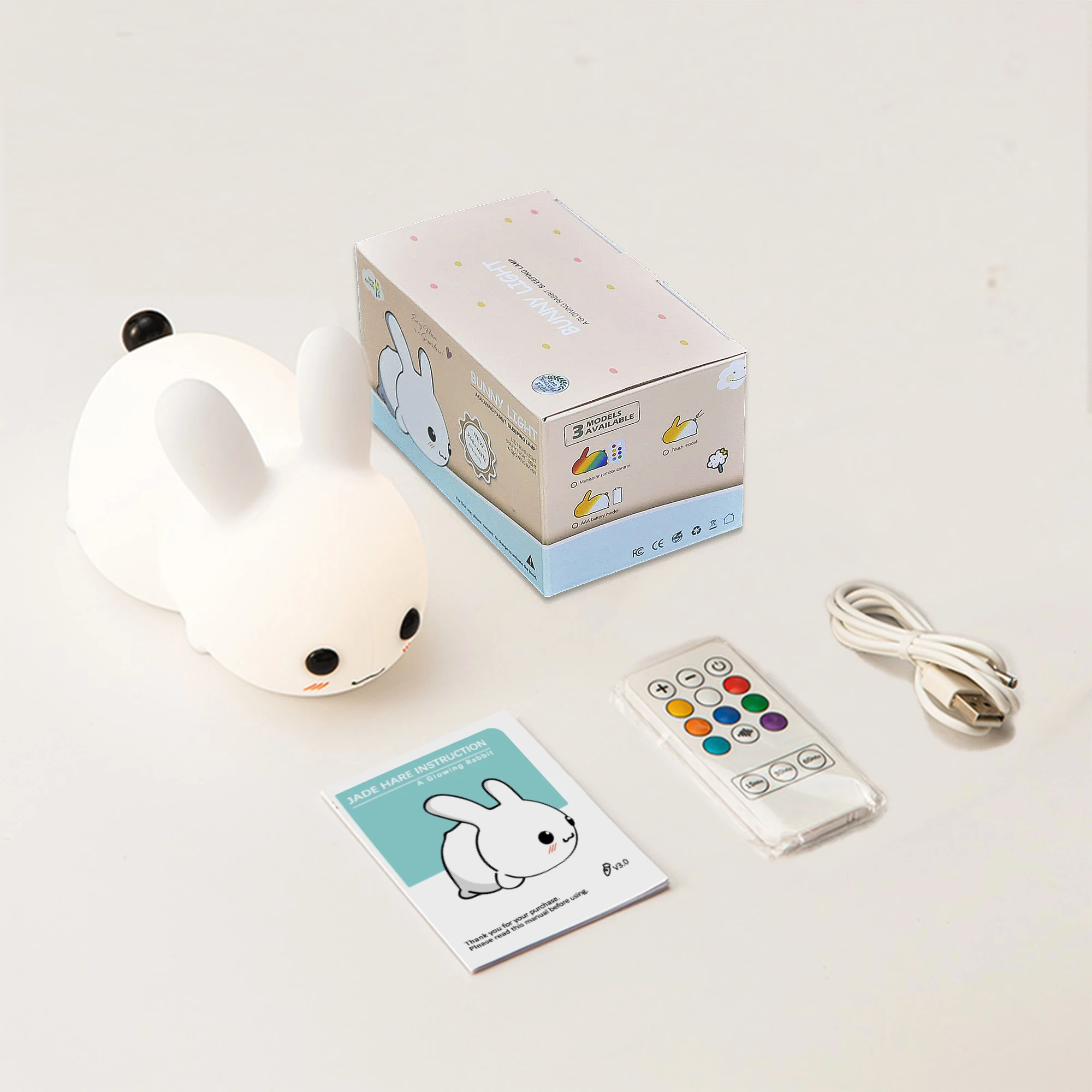 Mini Lovely Rechargeable Led Soft Touch Silicone Night Light For Kids ...