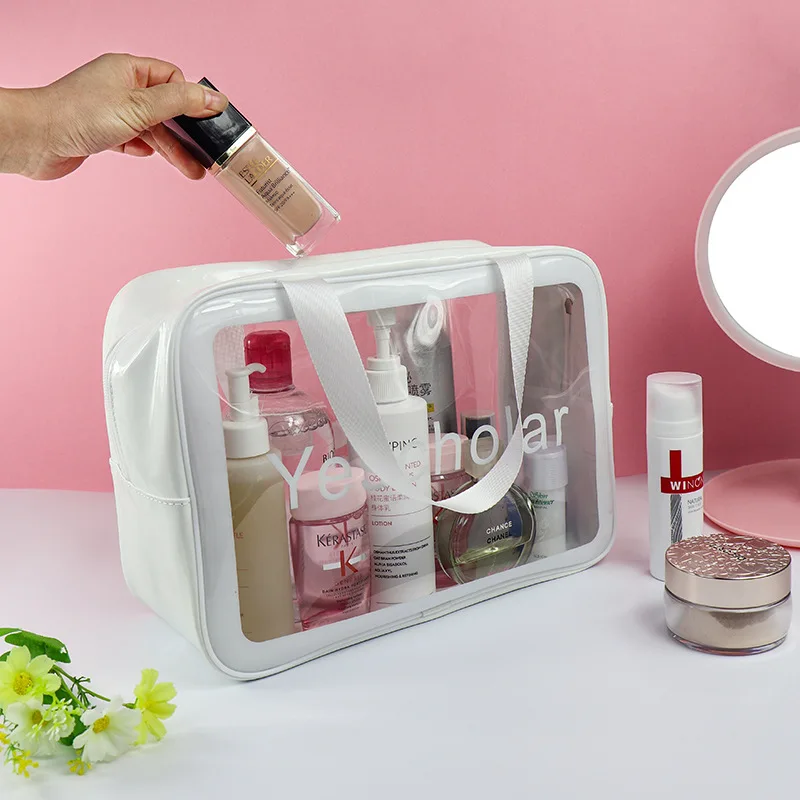 Custom Waterproof Travel Transparent Clear Pvc Kits Pink Lady Wash ...