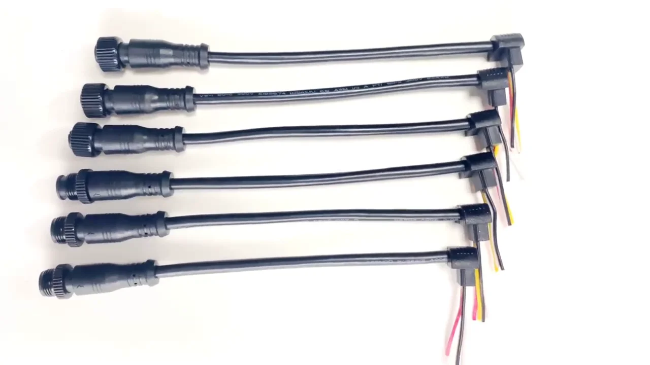 Electrical Wire Connector M12 Metal Waterproof 4 Pin Cable Ip68 ...