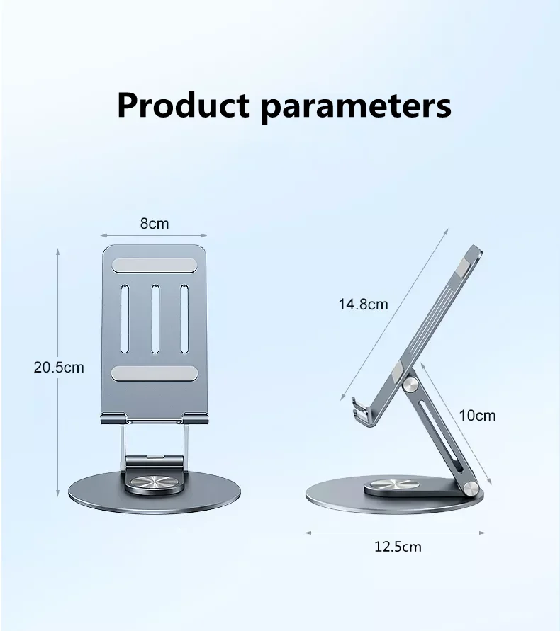 Desktop 360 Rotating Metal Tablet Display Stand Aluminium Alloy ...