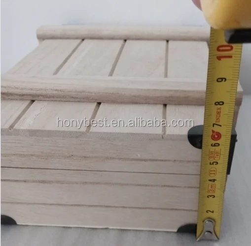 Industrial Style Wooden Packaging Box - Mini Shipping Crate