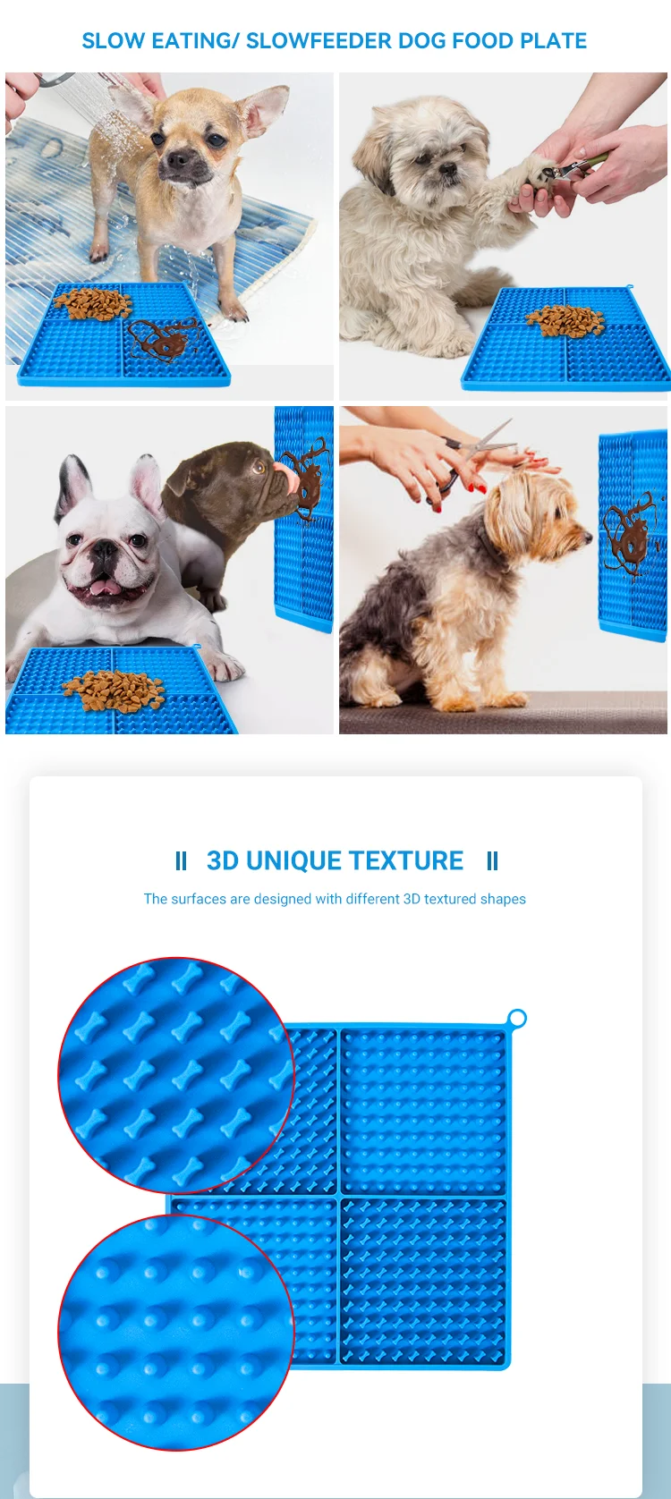 New Pet Lick Licki Licky Mats Cat Dog Puppy Slow Feeder Feeding Pad ...