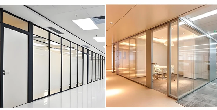 Clear Glass Wall Partitions Curtain Private Double Walled Panels for ...