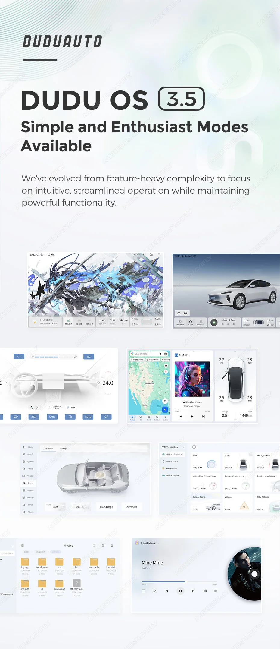 DUDUAUTO DUDU7 - Android 13 Car Radio with GPS & Multimedia