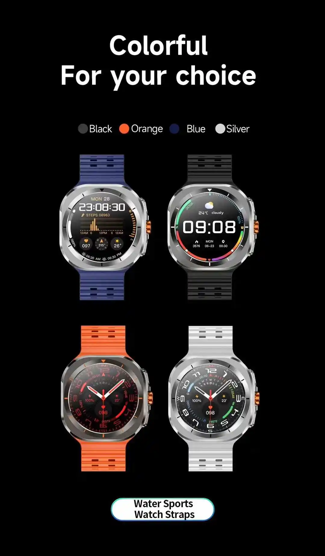 Z7 Ultra Smartwatch - IP68 Waterproof with GPS & Heart Rate