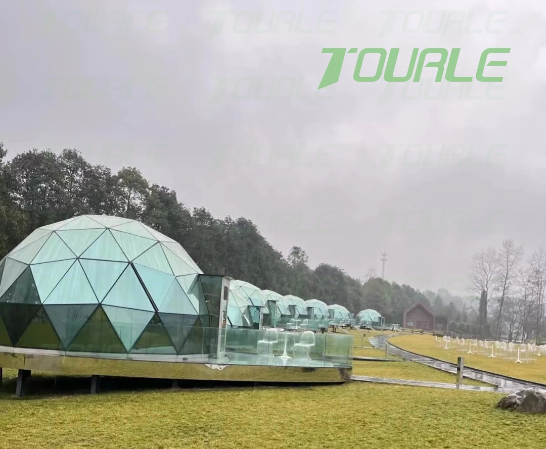 6M Glamping Igloo Glass Dome Tent - 360-Degree Seaside View