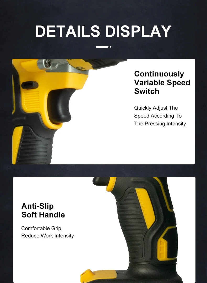 Cheap Drill - Powerdrill with Brushless Motor & Variable Speed