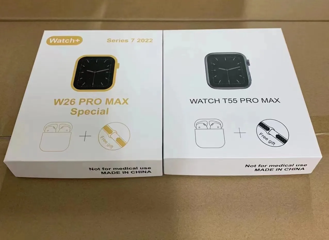 2023 Fashion Smart Watch T55 Pro Max Series 7 Reloj Inteligente W26 T55 ...