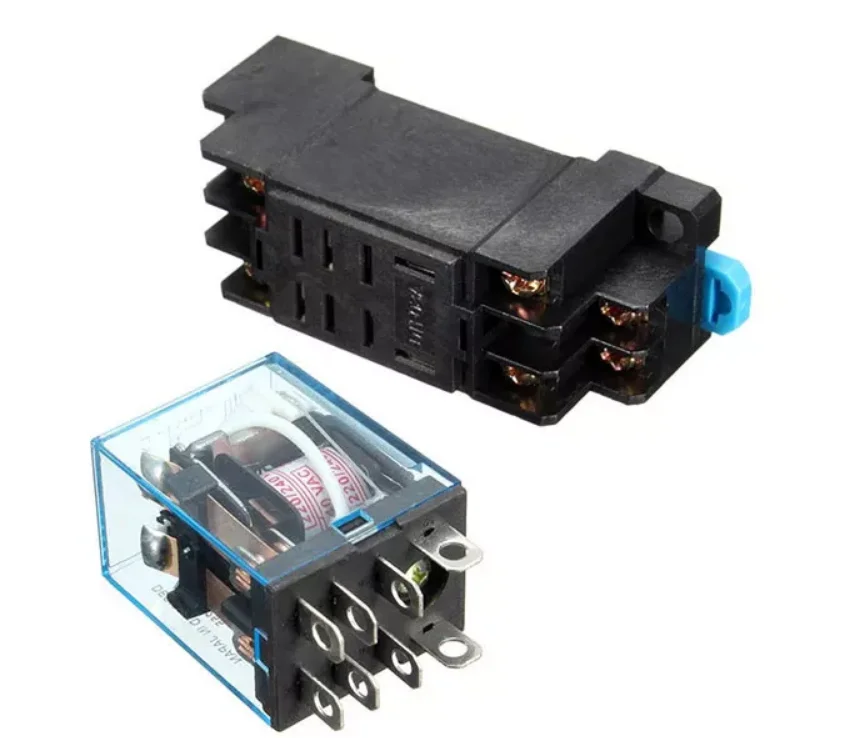 Ly2nj 10a Dpdt Relay 12vdc 24vdc 110vac 220vac General Purpose Relay With Power Relay Base ...