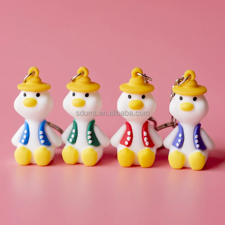 Cartoon Toy Keychain Birthday Gifts Pretty Yellow Duck Car Key Chain ...