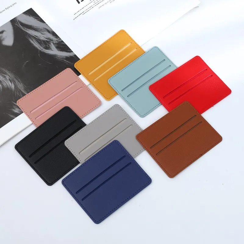 Wholesale Custom Leather Vip Id Card Holder Bag Card Sleeve Pu Mini ...