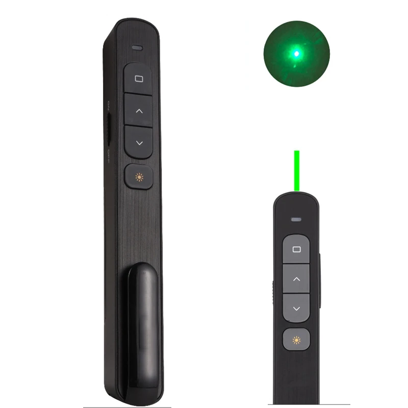 Hot Sale 2.4ghz Wireless Presentation Clicker With Green Laser Pointer ...