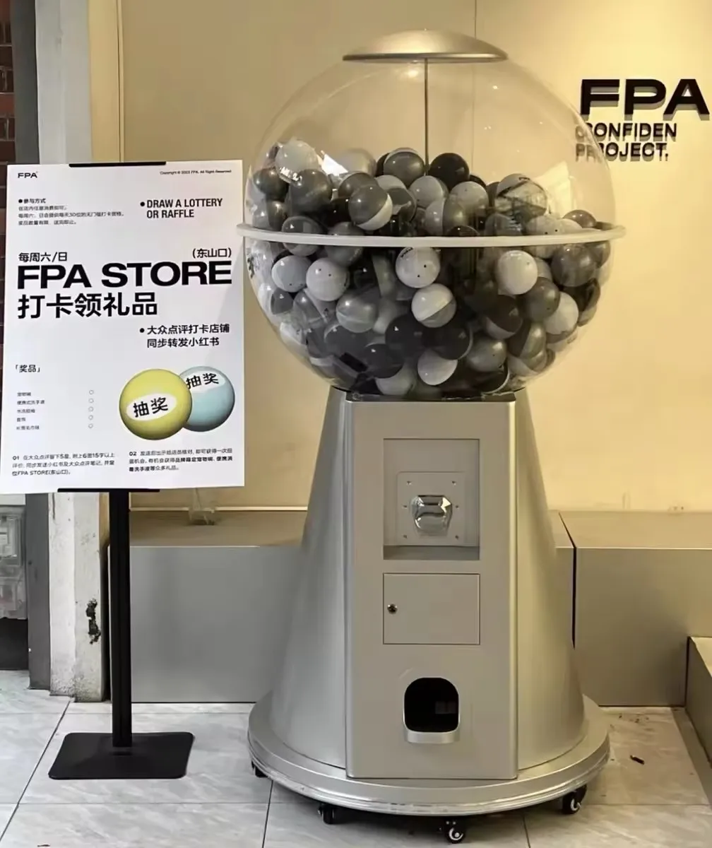Factory Exhibition Activity Coin Operated Gumball Machine Capsules ...