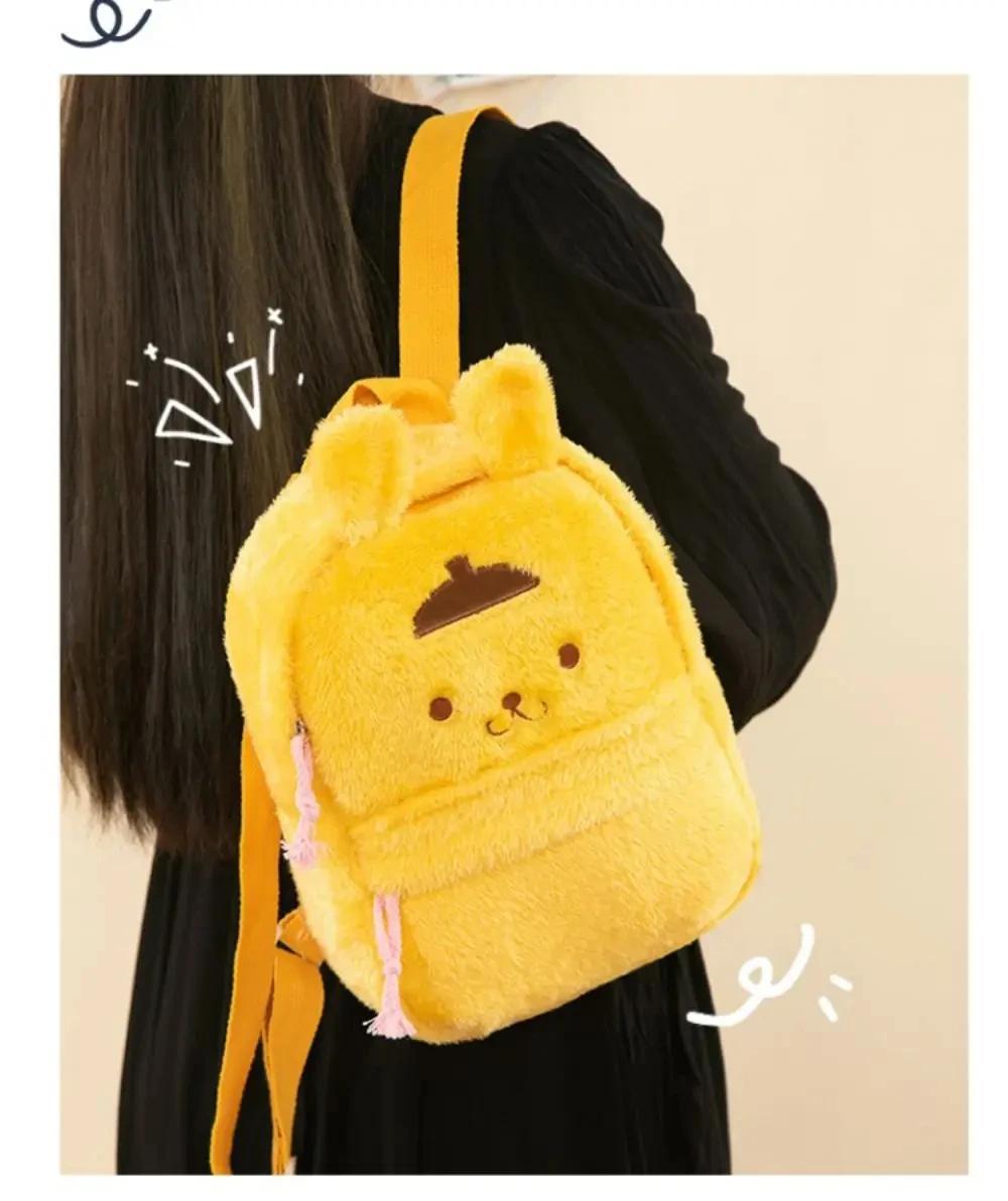 Sanrio Plush Backpack Women Kawaii Kuromi Mymelody Cinnamoroll Large ...