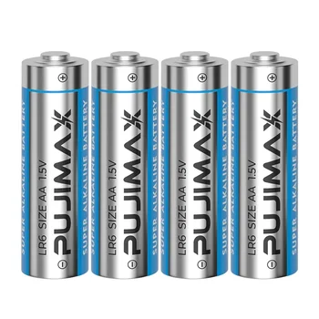 Pujimax Durable Strong Power Battery Pack 4pcs 1.5v Disposable Lr6 ...