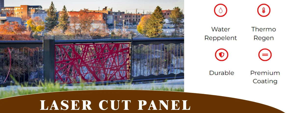 Outdoor Decorative Laser Cut Aluminum Screens Exterior Steel Laser ...