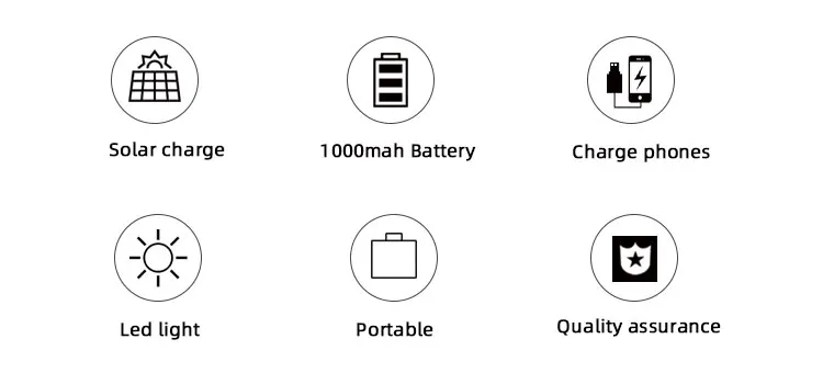 Gdlite Home Lighting Portable Lamp With Solar Paneltable Lamp With 9 ...