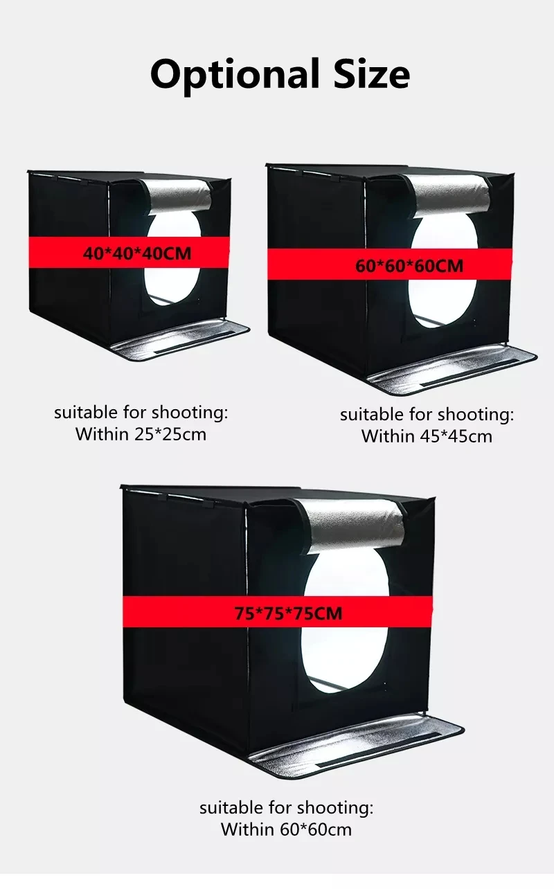 Portable 40cm/60cm Mini Studio Box Photography Backdrops Photo Shoot ...