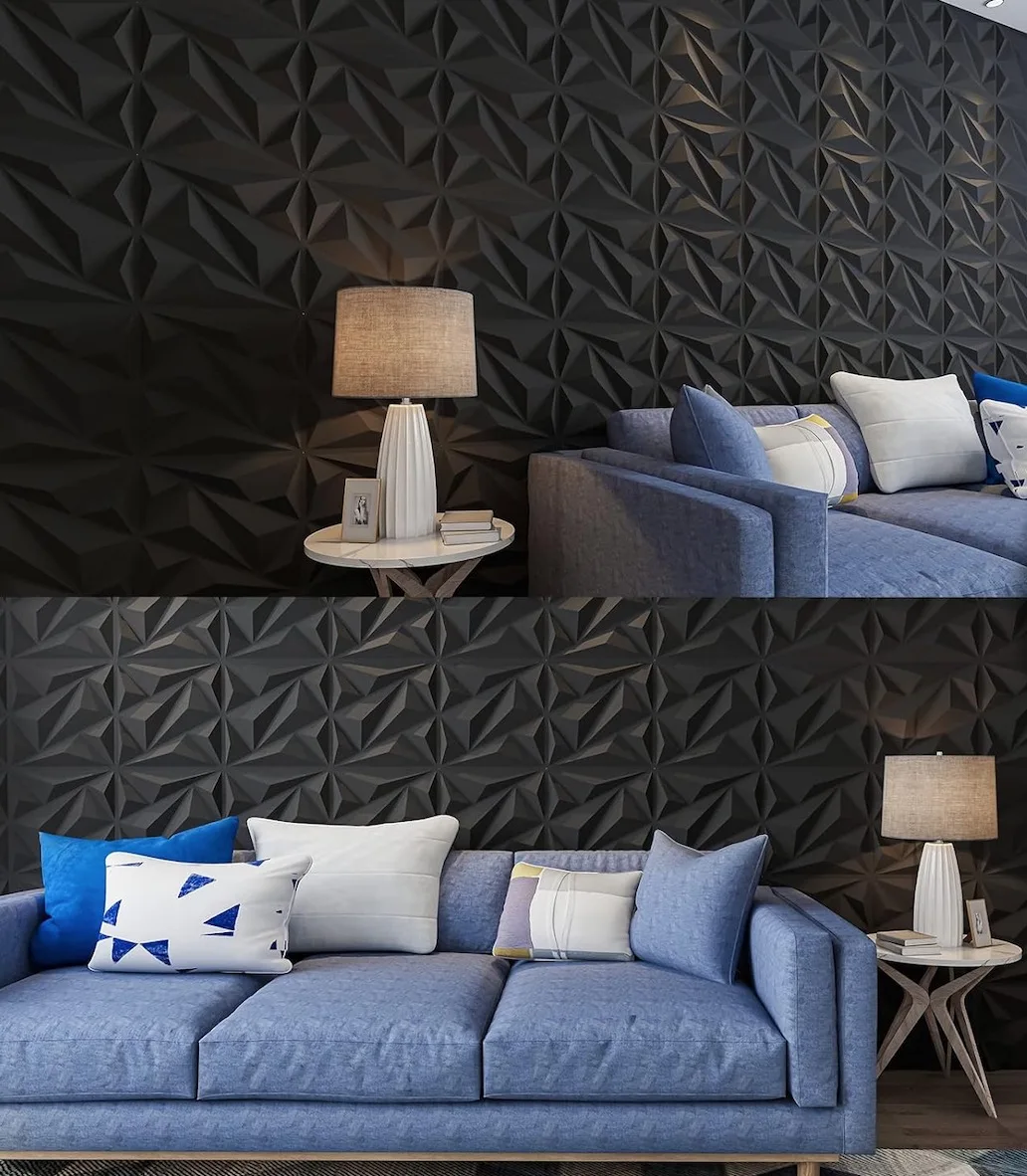 Udk Pvc Triangle Pattern 3d Wall Panel For Interior Wall Decoration ...