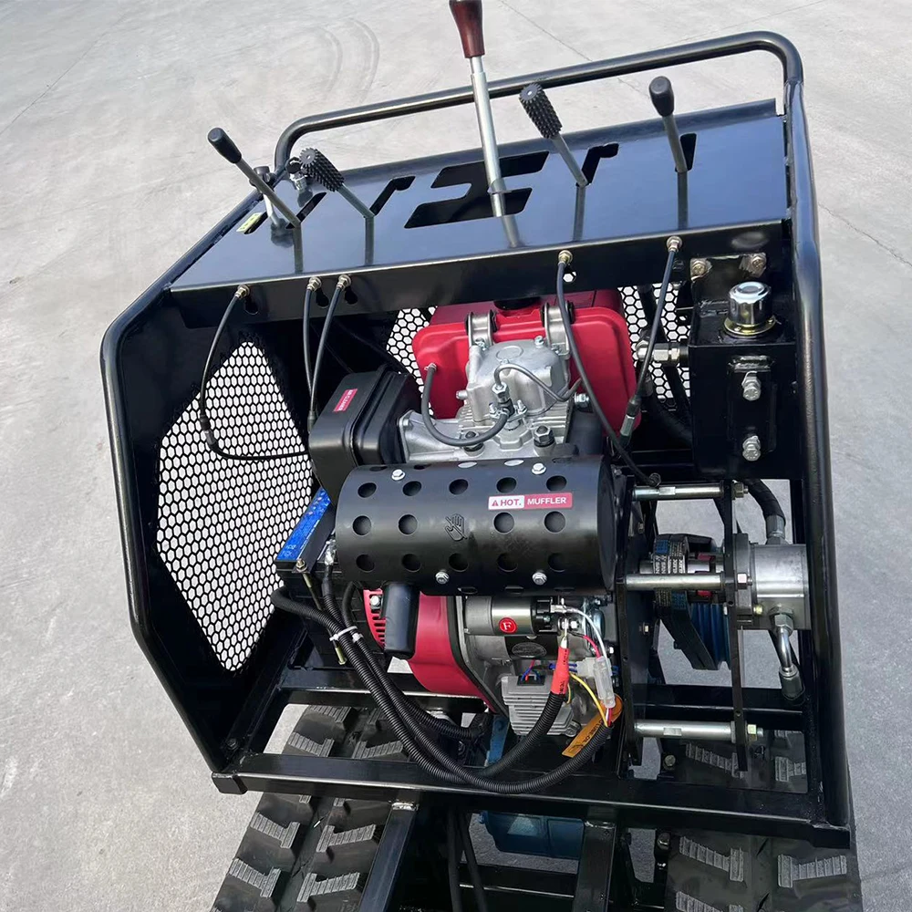 Small Crawler Transporter Gasoline Self Loading Mini Dumper