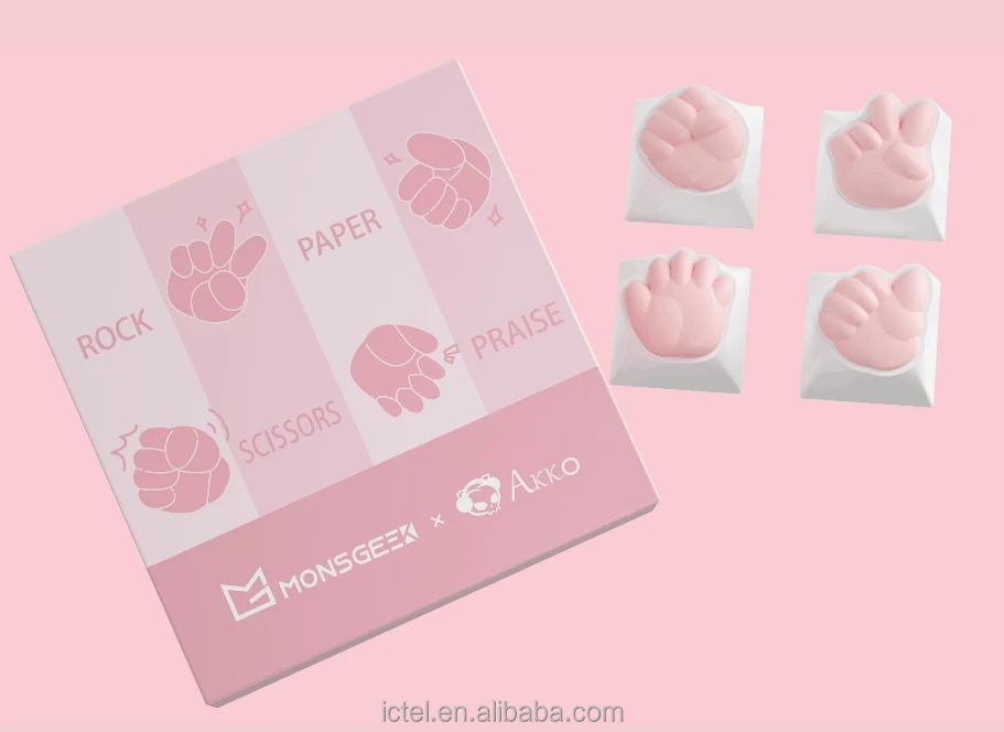Monsgeek Akko Keycaps Rock Paper Scissors Praise Artisan Keycaps - Buy ...