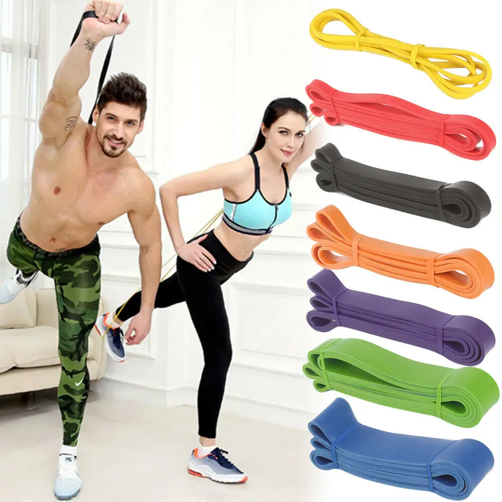 Heavy Duty Resistance Band Loop Exercise Yoga Workout Power Gym Fitness