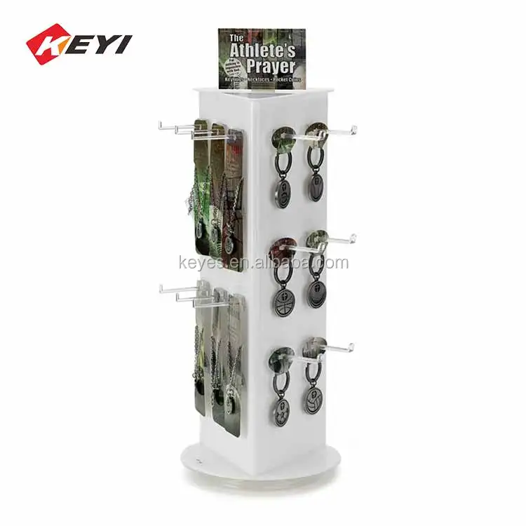 Wholesale Custom 3 Sides Acrylic Rotating Hanging Key Chain Rack ...
