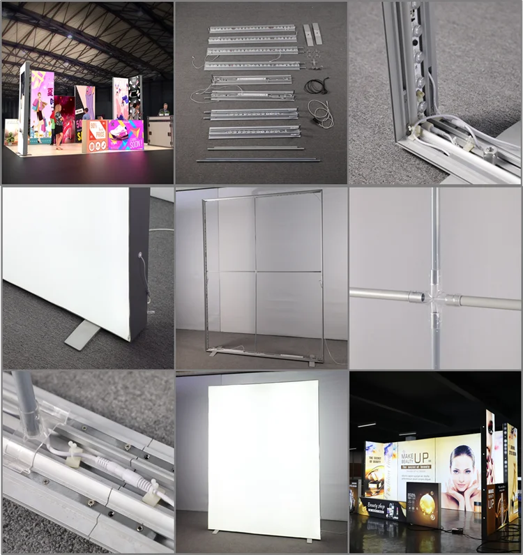 Portable Trade Show Booth Equipment Combination Light Box Demountable ...