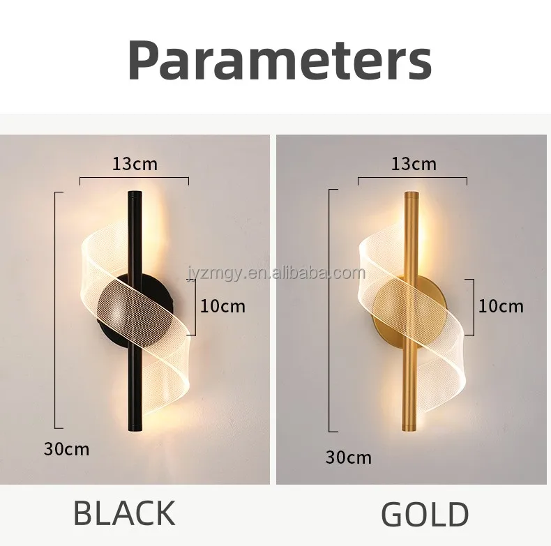 Jylighting Modern Simple Luxury Transparent Wall Lamp Acrylic Metal ...