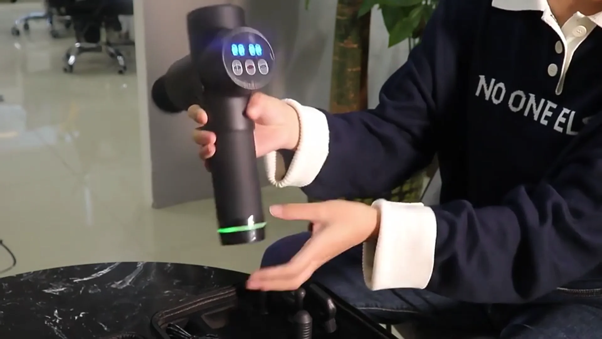 30 Speeds Mode Vibrating Body Muscle Massage Gun Led Relax Massage Abs ...