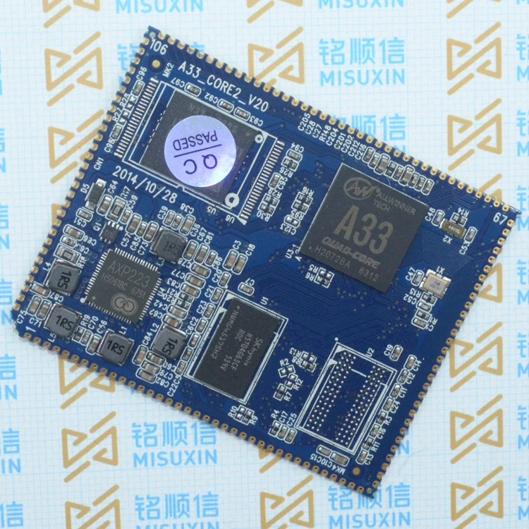 Open Source Arm Cortex-a7 Quad-core Core Board Stamp Hole Allwinner A33 ...