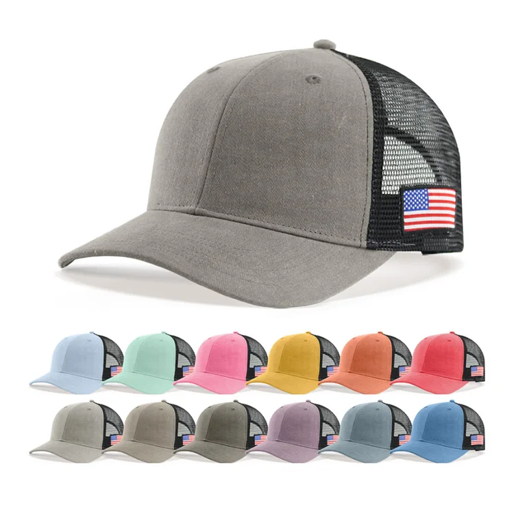High Profile 6 Panel Trucker Hats Gorra Men Sports Trucker Cotton Cap ...