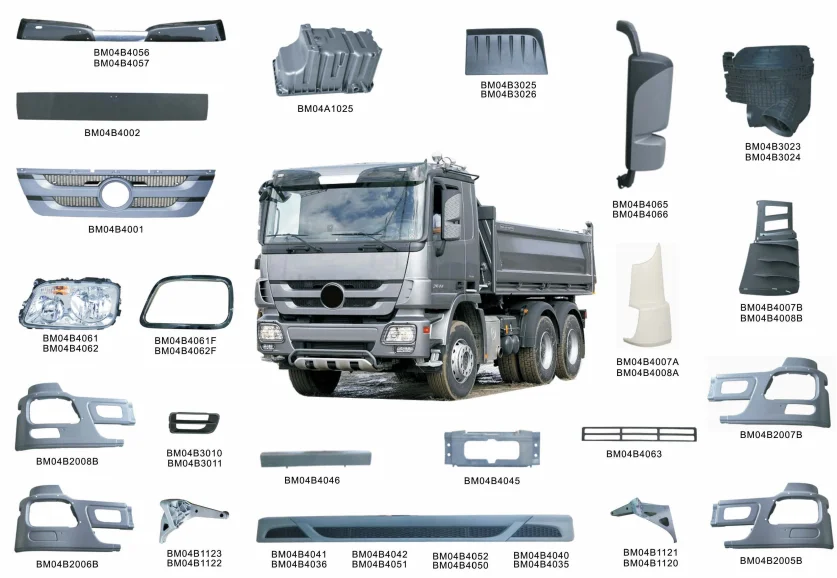 For Mercedes Benz Actros Mp3 2002 Truck Body Parts More Than 500 Items ...