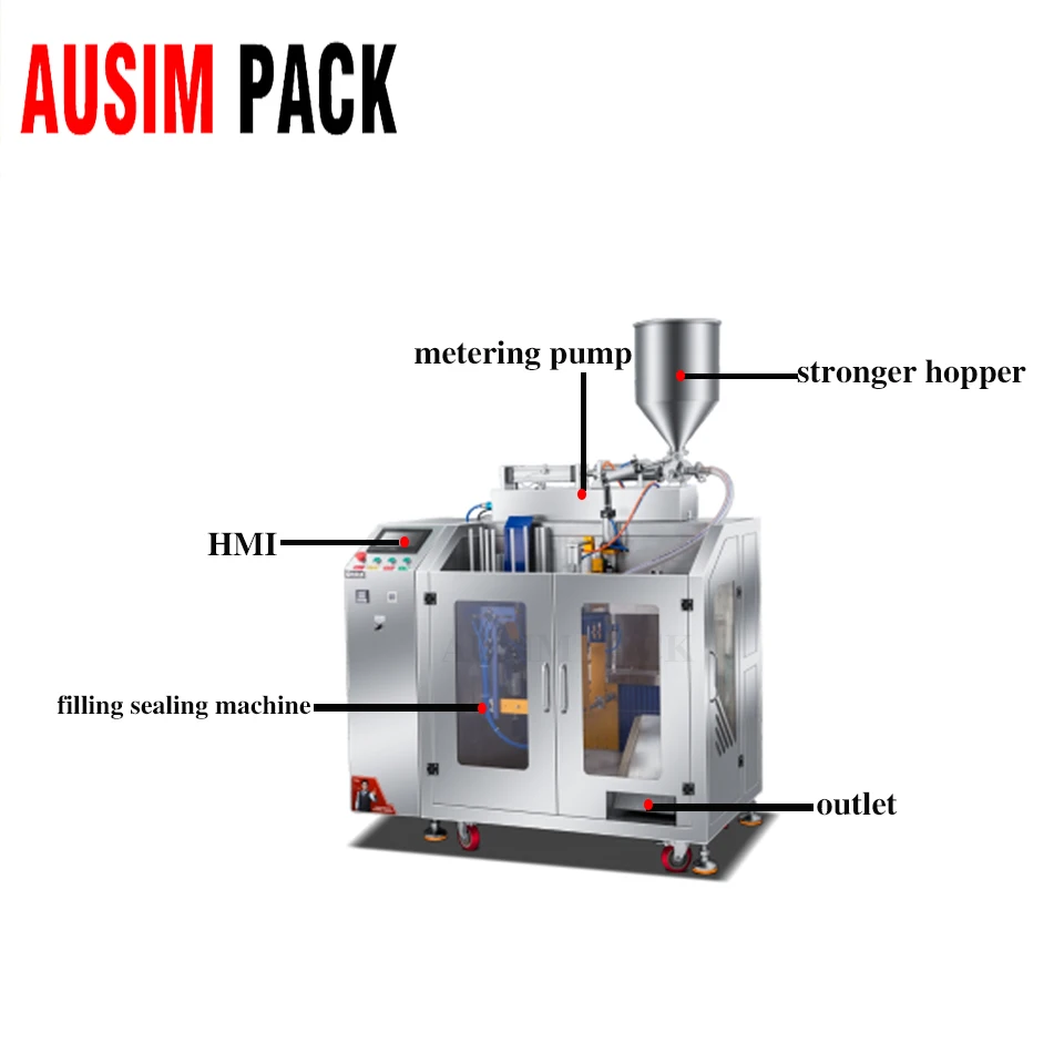 Ausim Pack Automatic Doypack Bag Stand up Pouch Packaging Detergent Oil ...