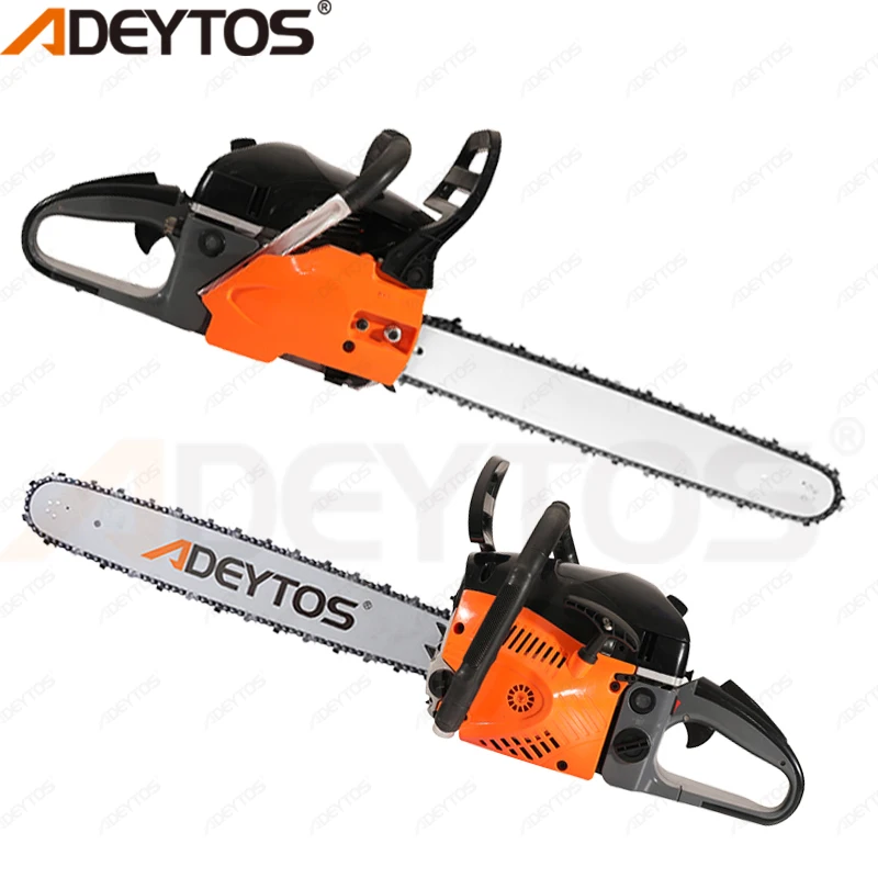 ADEYTOS Orange 52cc/58ccStroke Petrol Saw Chain 3/8 24 Inch Bar for ...