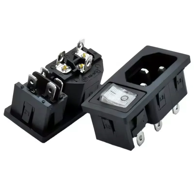 Industrial 6-Pin Plug Socket with 3P & 4P Switch 15A/10A Rated Current ...