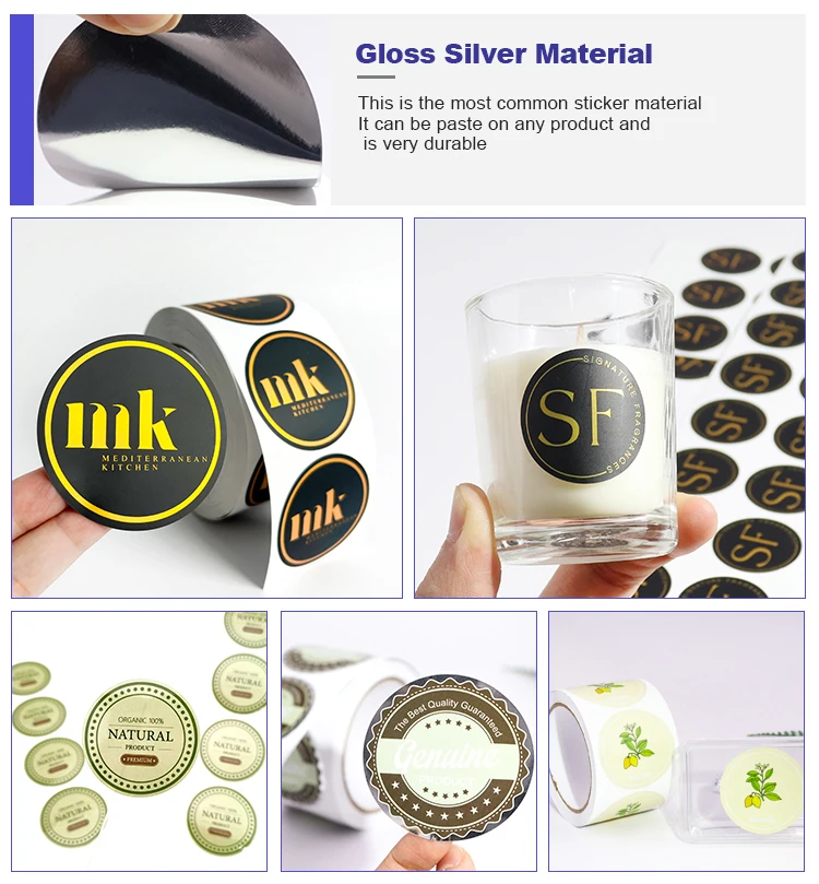 Custom Label Stickers Logo Vinyl Waterproof Round Sticker Paper ...