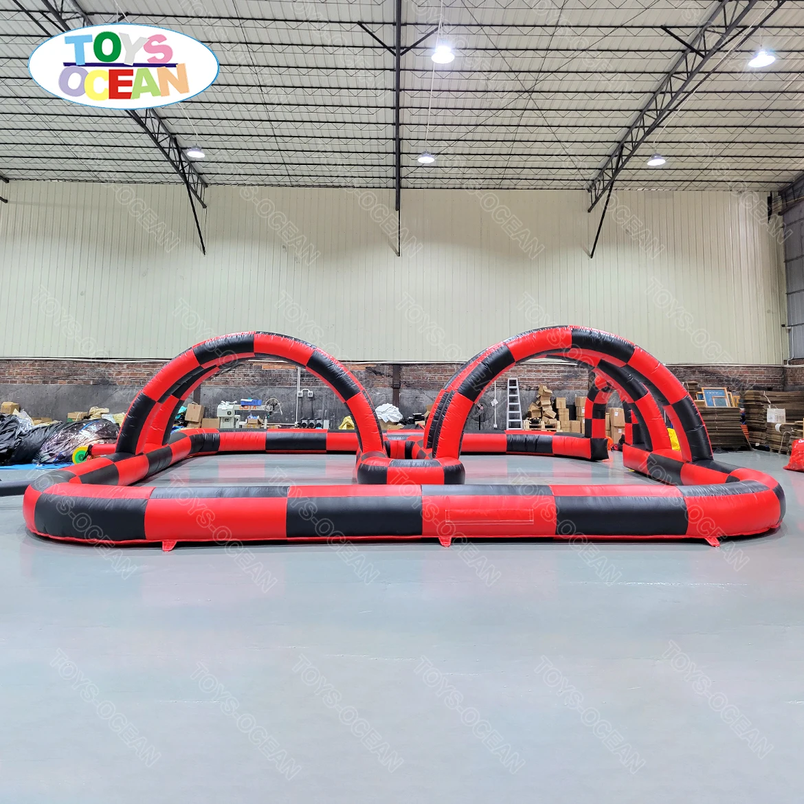 Commercial Grade Outdoor Kart Track Inflatable Bumper Car Track For ...
