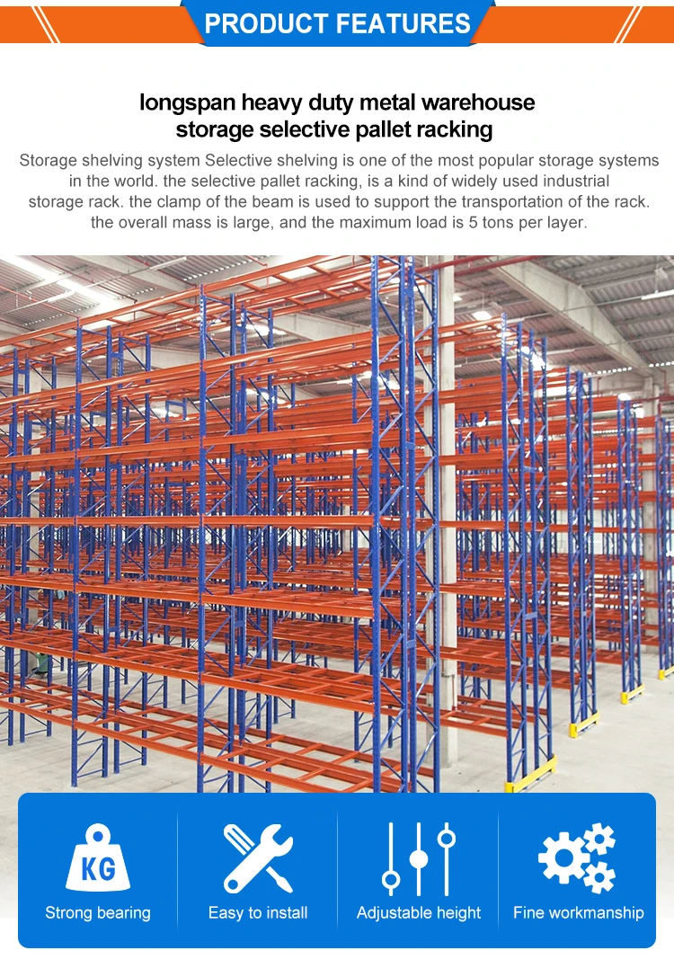Heavy Duty Loading System Storage Shelf Industrial Selective Pallet ...