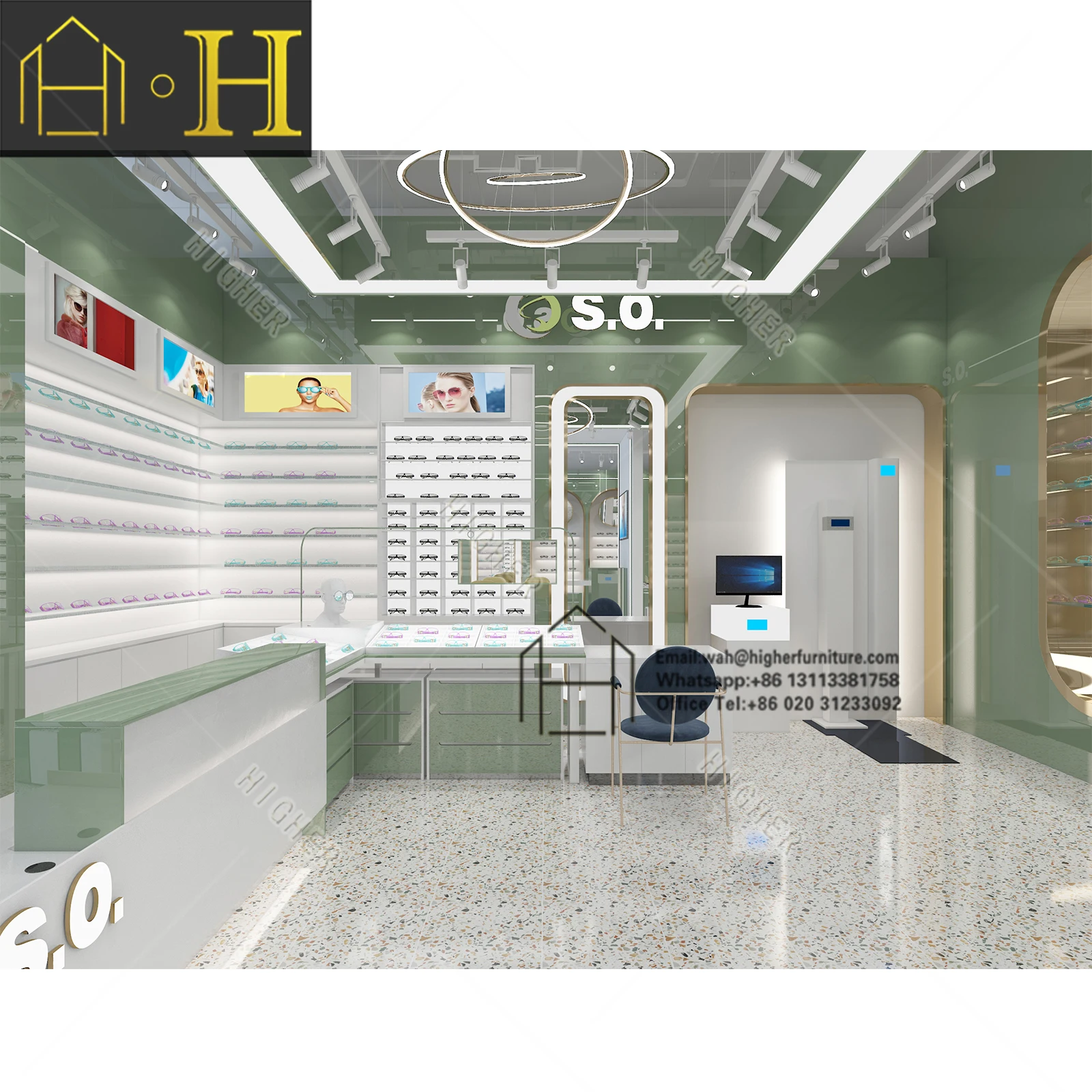 Floor Standing Locking Sunglass Display Rack Led Wall Mounted Eyewear ...