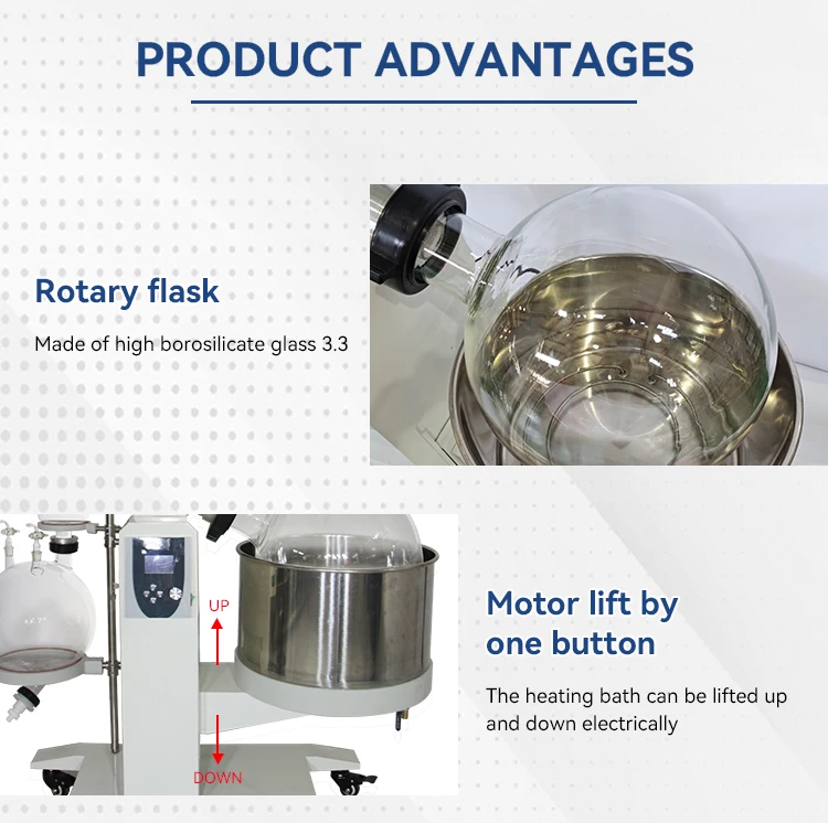 Small Distillation Equipment Lab-scale Rotary Evaporator Vacuum ...