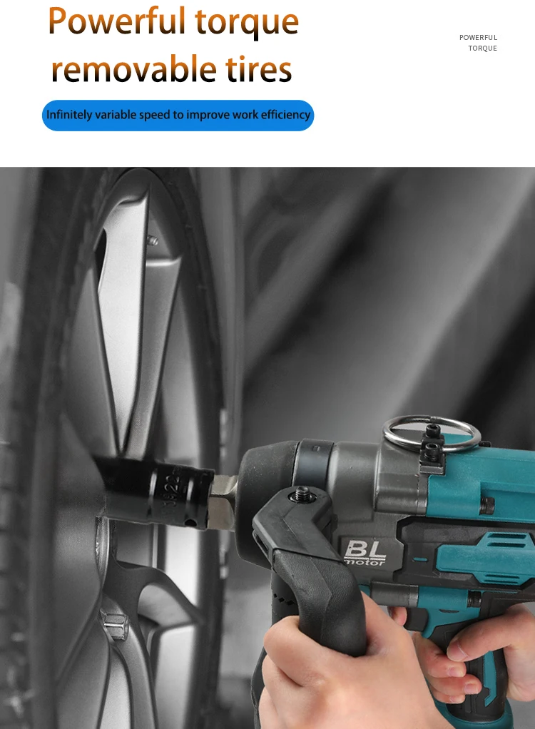 3000N.m Electric Brushless High Torque 3/4" Impact Wrench for Car ...