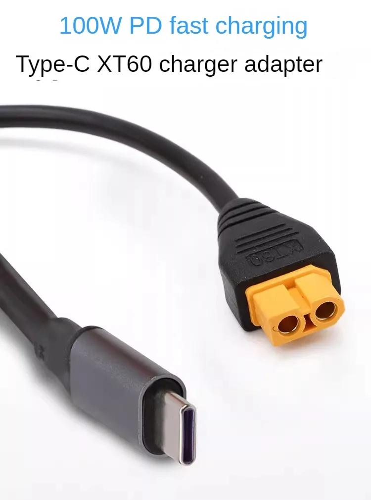 Xt60 Female Connector To Type-c Patch Cord With Cable For Hota Power ...
