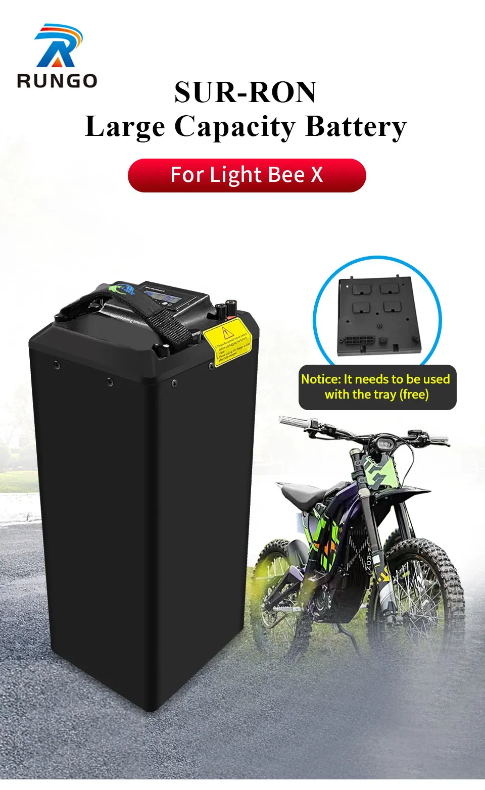 For Sur-ron Light Bee X Large Capacity Battery Bluetooth Direct ...