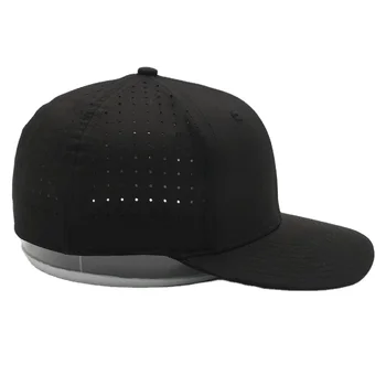 Custom Snapback Hats Sports Laser Hole Breathable Perforated Performance Hat Golf Hat Angler Cap ...