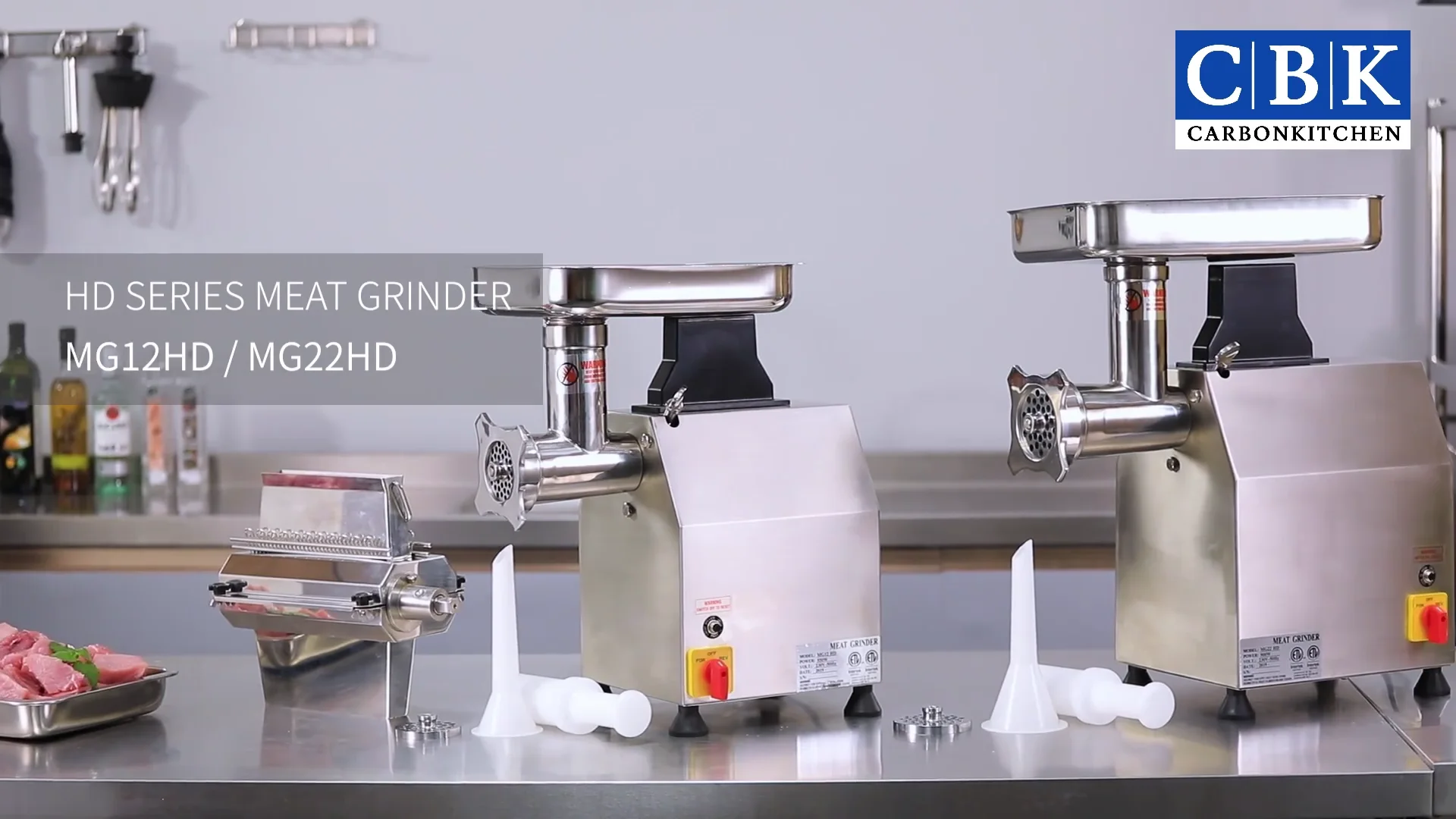 550w12# Stainless Steel Industrial Sausage Meat Grinder Commercial ...